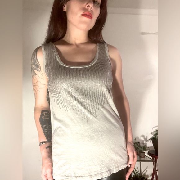 LOFT | Tops | The Loft Sequence Light Gray Tank Top | Poshmark
